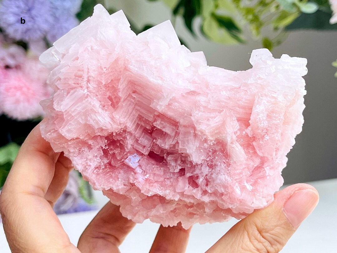 Pink Halite Crystal Specimen: Ethically Sourced Mineral - Etsy
