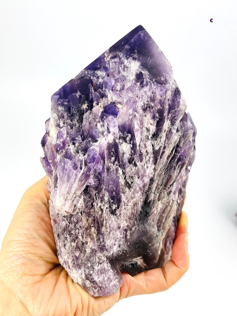 New Elestial Amethyst Rough Elestial Amethyst Cluster Point - Etsy