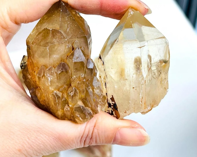 NATURAL Large Rare Congo Kundalini Citrine Lightbrary Quartz Crystal ...