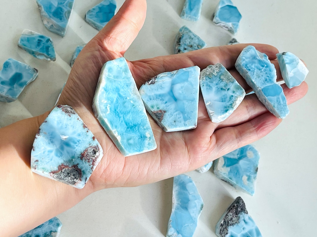 Larimar Freeform, Polished Larimar Slab, Polished Larimar Slabs, High ...