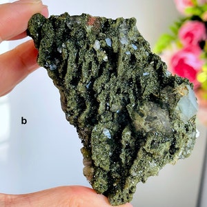 Forest Epidote, Super Sparkly Green Epidote With Quartz Specimen ...