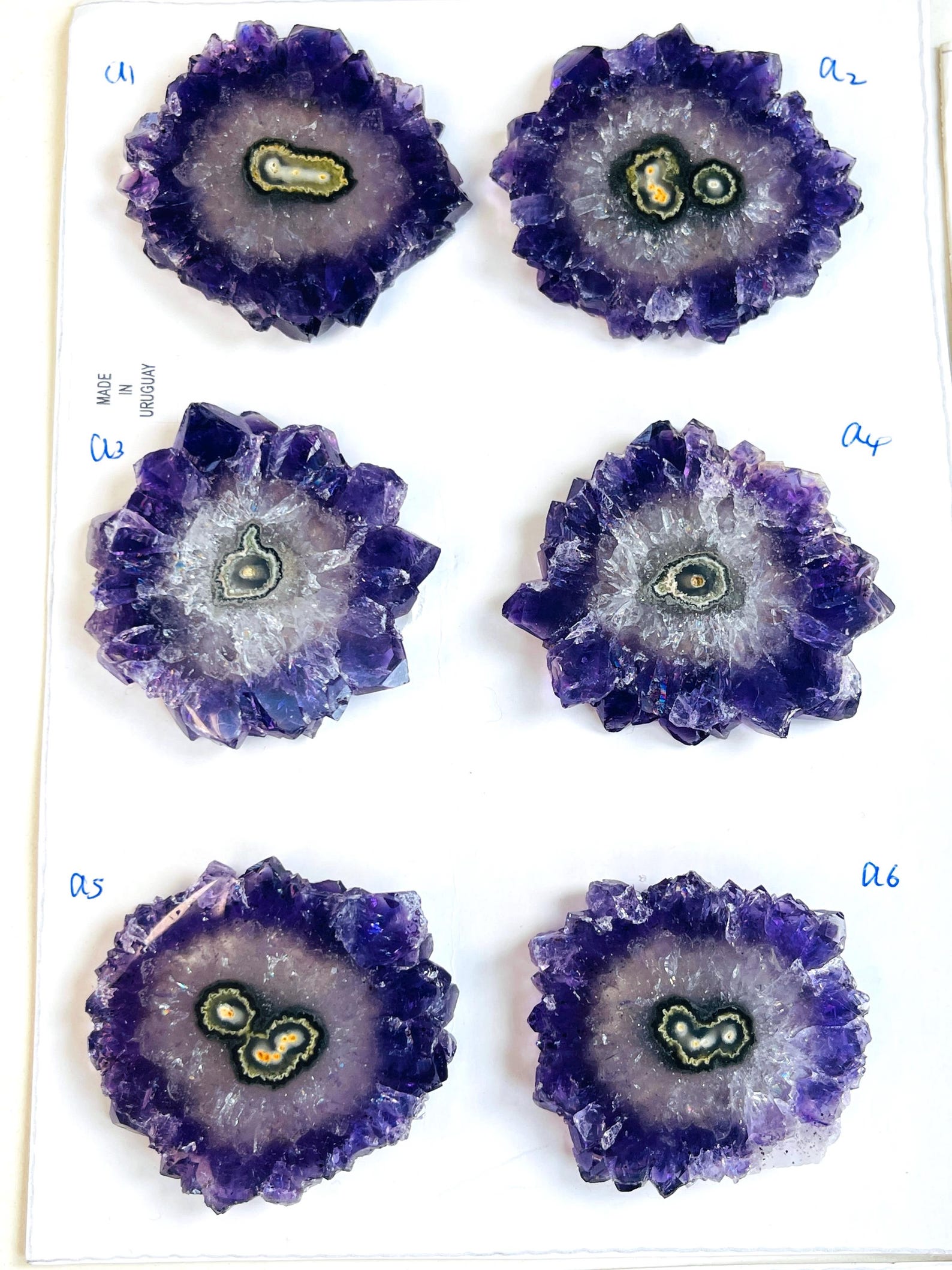 Amethyst Stalactite Eye Slice, 38-55mm. Amazing High Quality Uruguay ...
