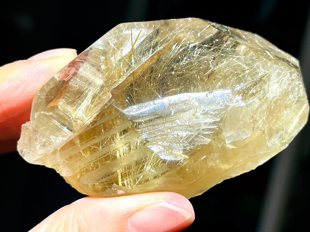 Natural Rutile Quartz , Golden Rutile Quartz With High Clarity, Semi ...