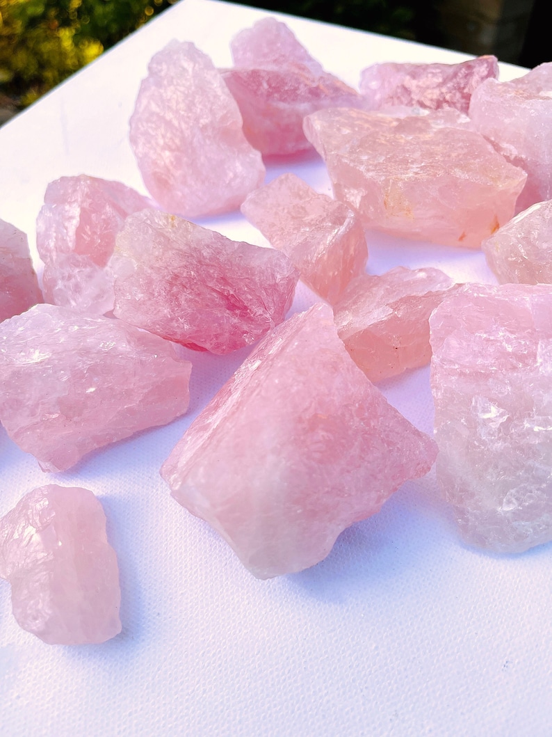 Rose Quartz Raw Natural Healing Crystal Large Rose Quartz - Etsy