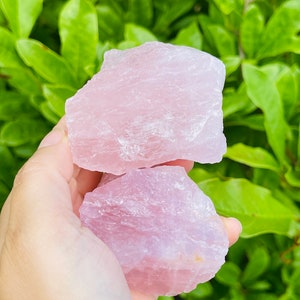Rose Quartz Raw Natural Healing Crystal, Large Rose Quartz Chunk, Raw ...