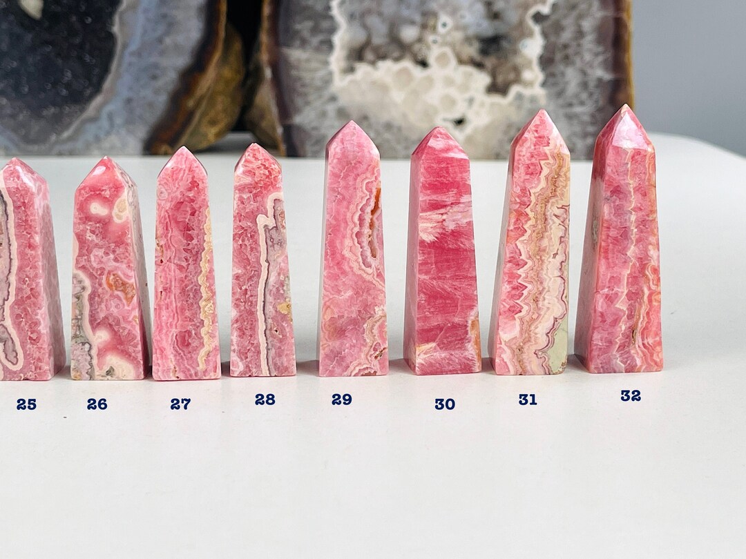 Natural Rhodochrosite Tower, Argentina Banded Rhodochrosite Obelisk ...