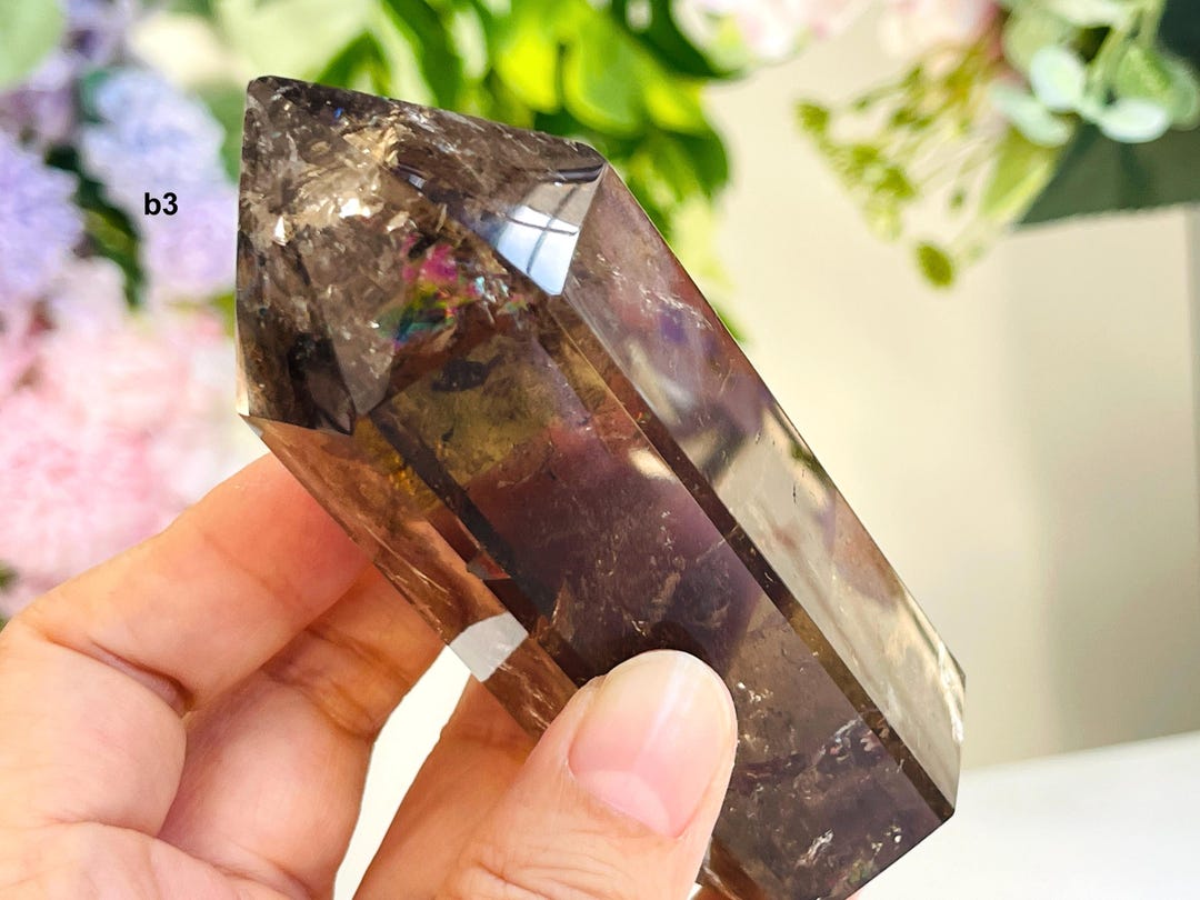 Brazilian Smoky Quartz Tower: Grounding Crystal Home Decor - Etsy