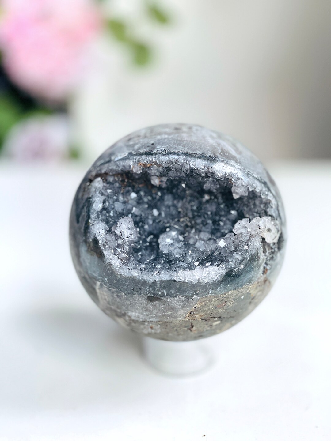 Amethyst Sphere, 1.9kg Amethyst Druzy Sphere,amethyst Cluster Spheres ...