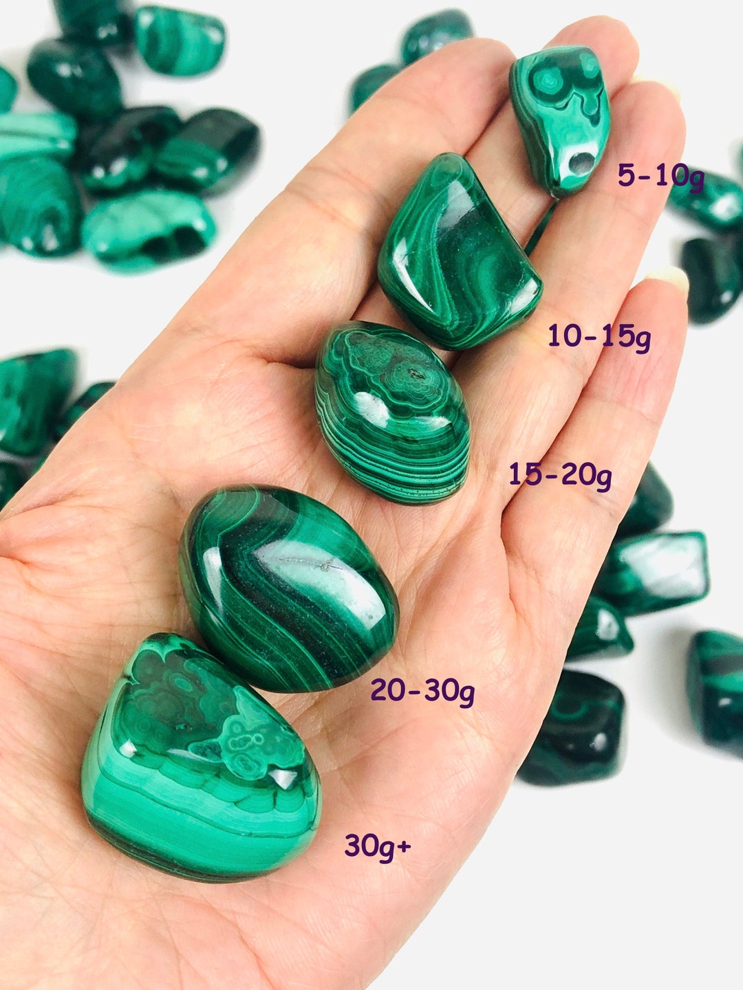 Natural Malachite Tumble Stone: Congo Pocket Healing Crystal - Etsy