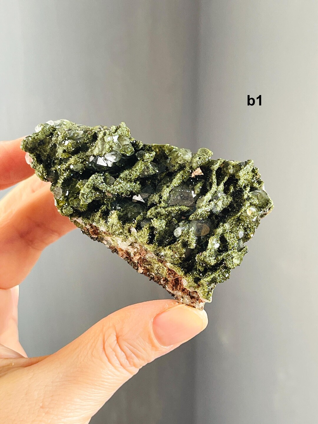 Sparkling Forest Epidote With Quartz Specimen: Turkish Mineral Gift - Etsy