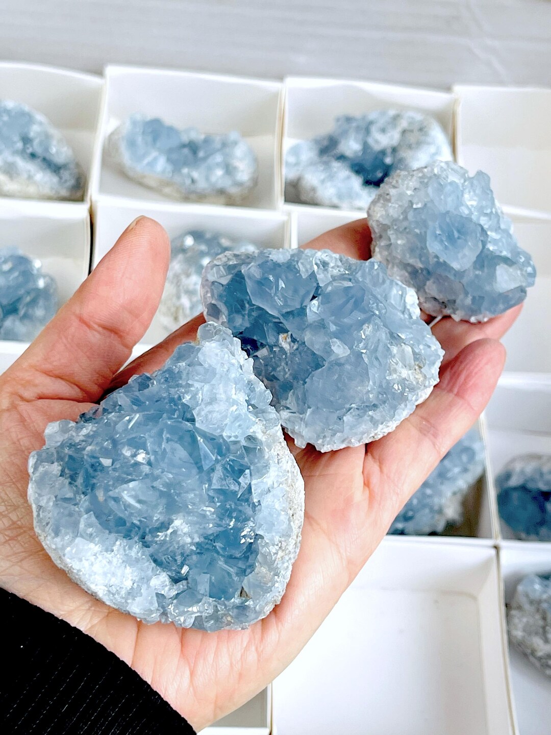 Celestite Cluster, Blue Celestite Crystal, 45-65mmraw Celestine ...