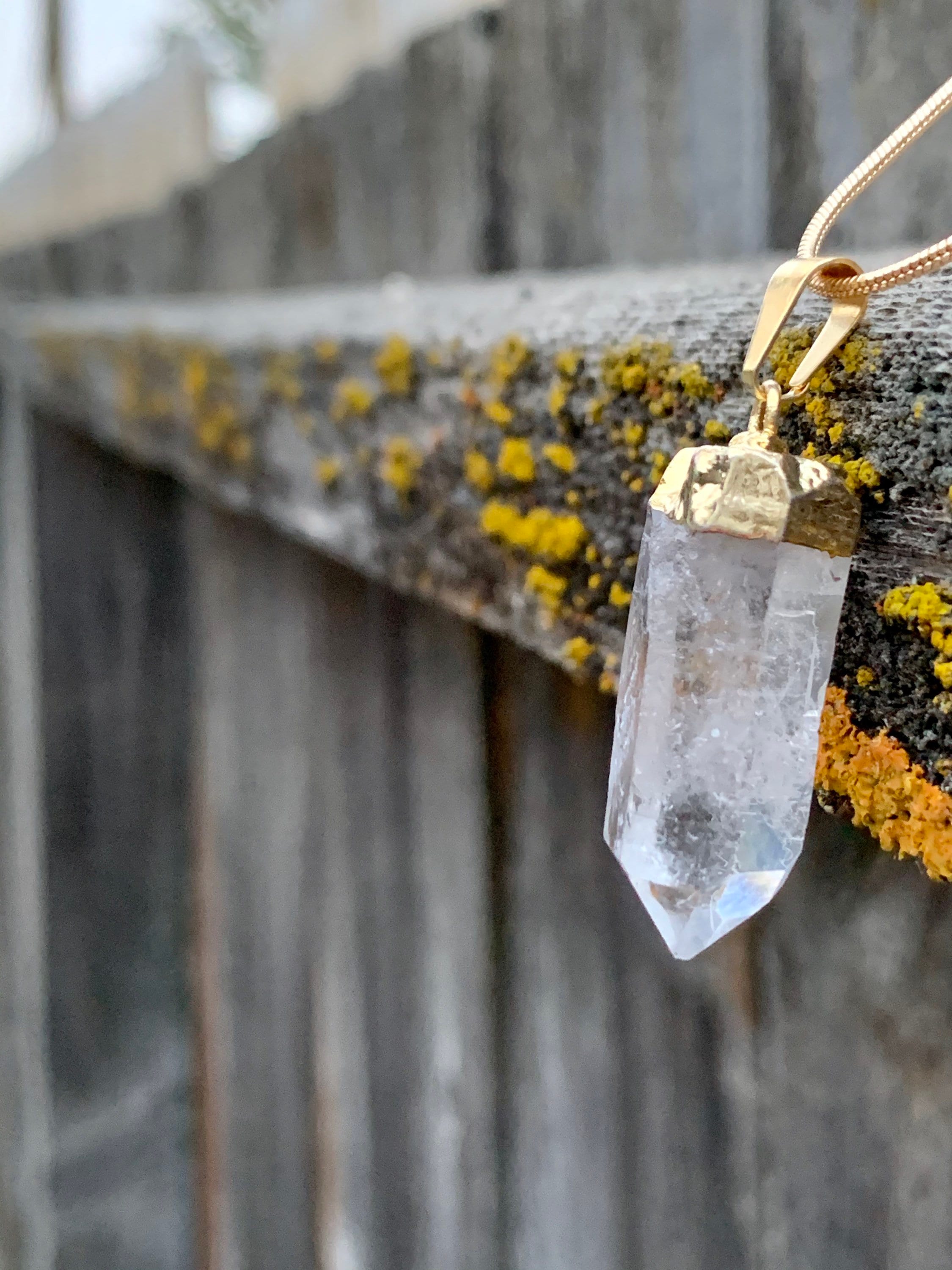 Quartz Crystal Necklace Small Crystal Necklace Small Quartz Necklace ...