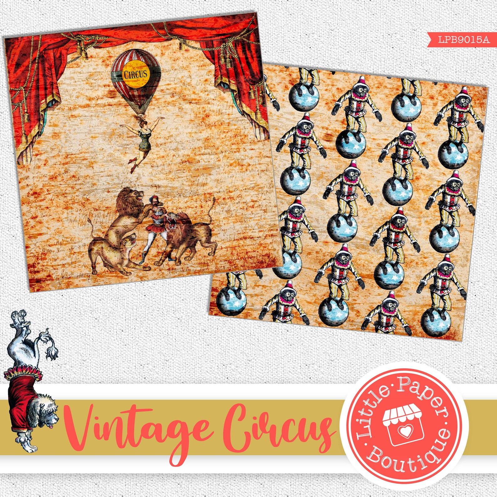 Vintage Circus Paper Pack Circus Digital Paper Circus - Etsy