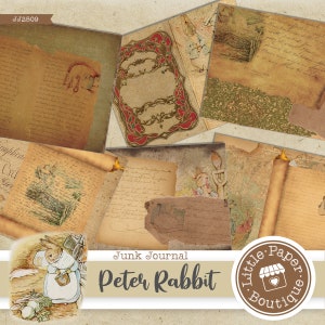 Peter Rabbit by Beatrix Potter Digital Junk Journal Kit (FULL KIT) With ...