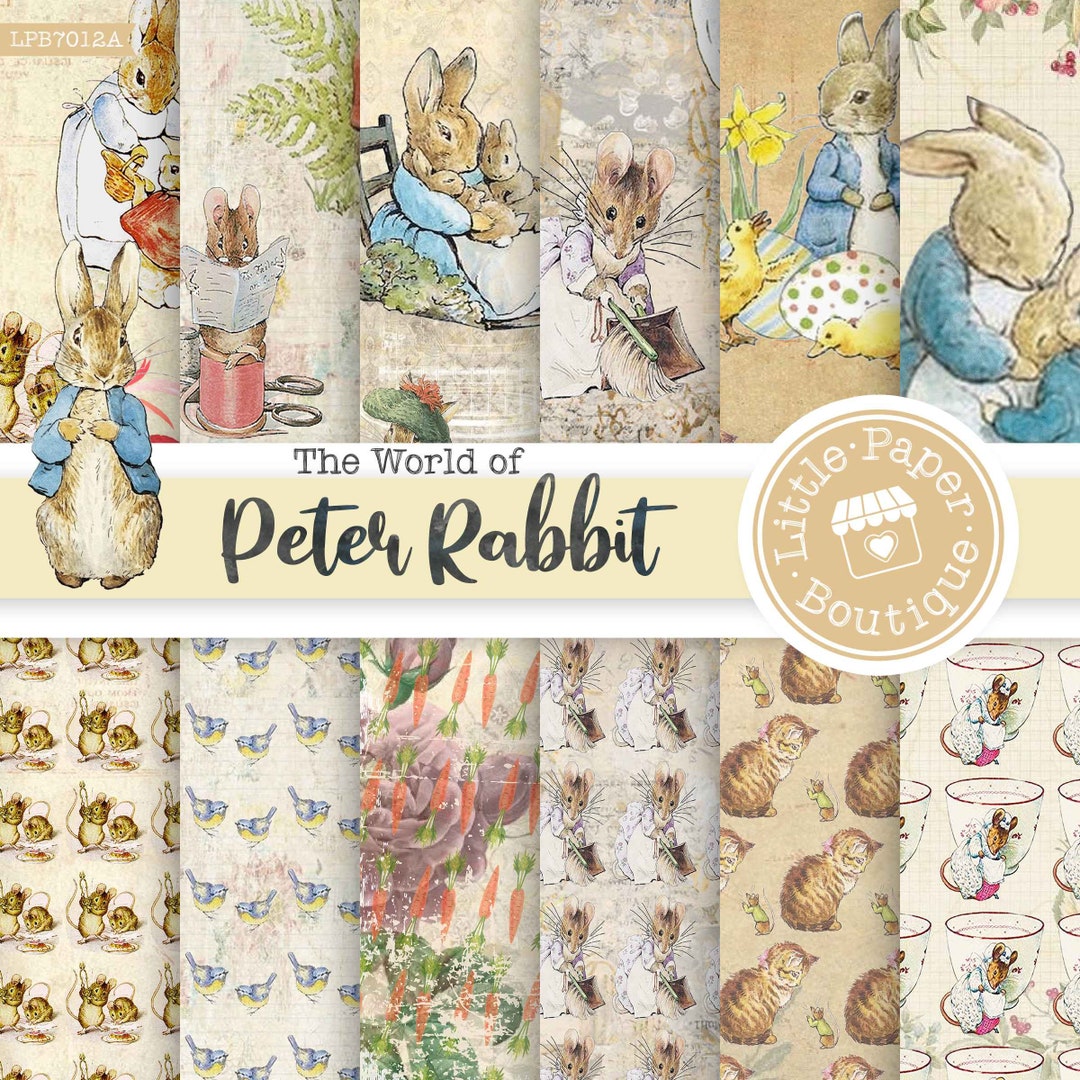 Peter Rabbit Paper Pack, Beatrix Potter, Digital Paper, Printable Paper ...