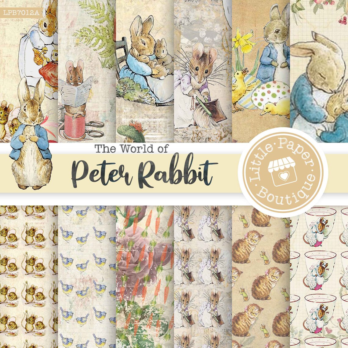 Peter Rabbit Paper Pack Beatrix Potter Digital Paper - Etsy