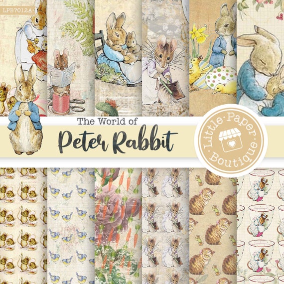 Peter Rabbit Paper Pack Beatrix Potter Digital Paper - Etsy