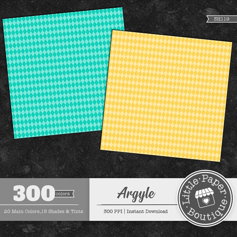 Argyle Digital Paper 100 Rainbow Colors Stitched Diamond | Etsy