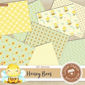 Honey Bee Paper Pack, Honey Bee, Digital Paper, Printable Paper ...