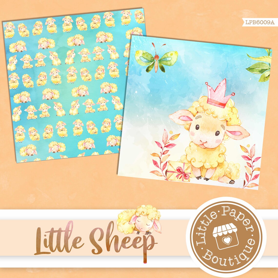 Sheep Scrapbook Papers Kids Background Lamb Animals Sheep - Etsy