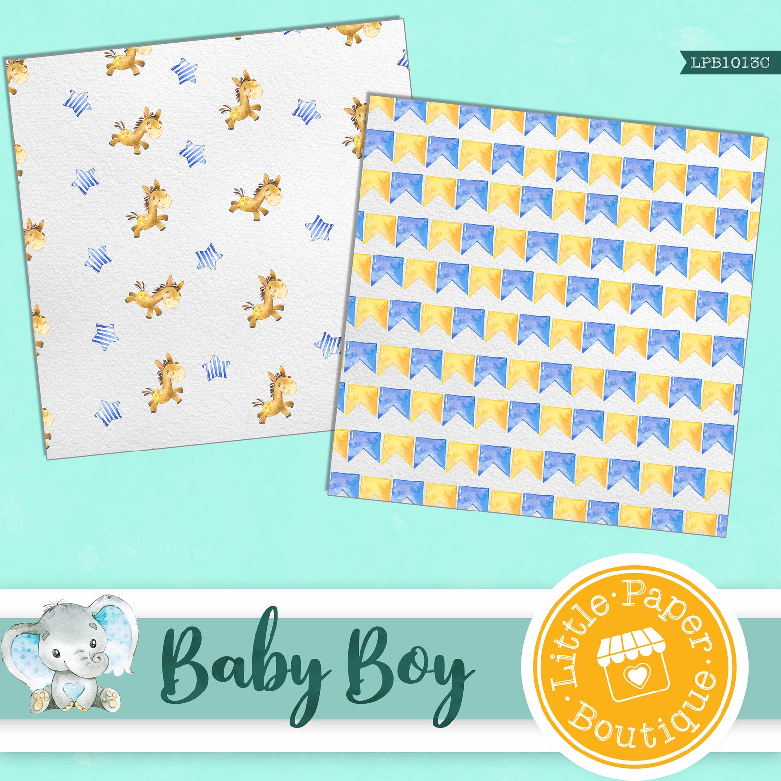 Baby Blue Digital Paper Blue Grey Baby Boy Digital Paper | Etsy