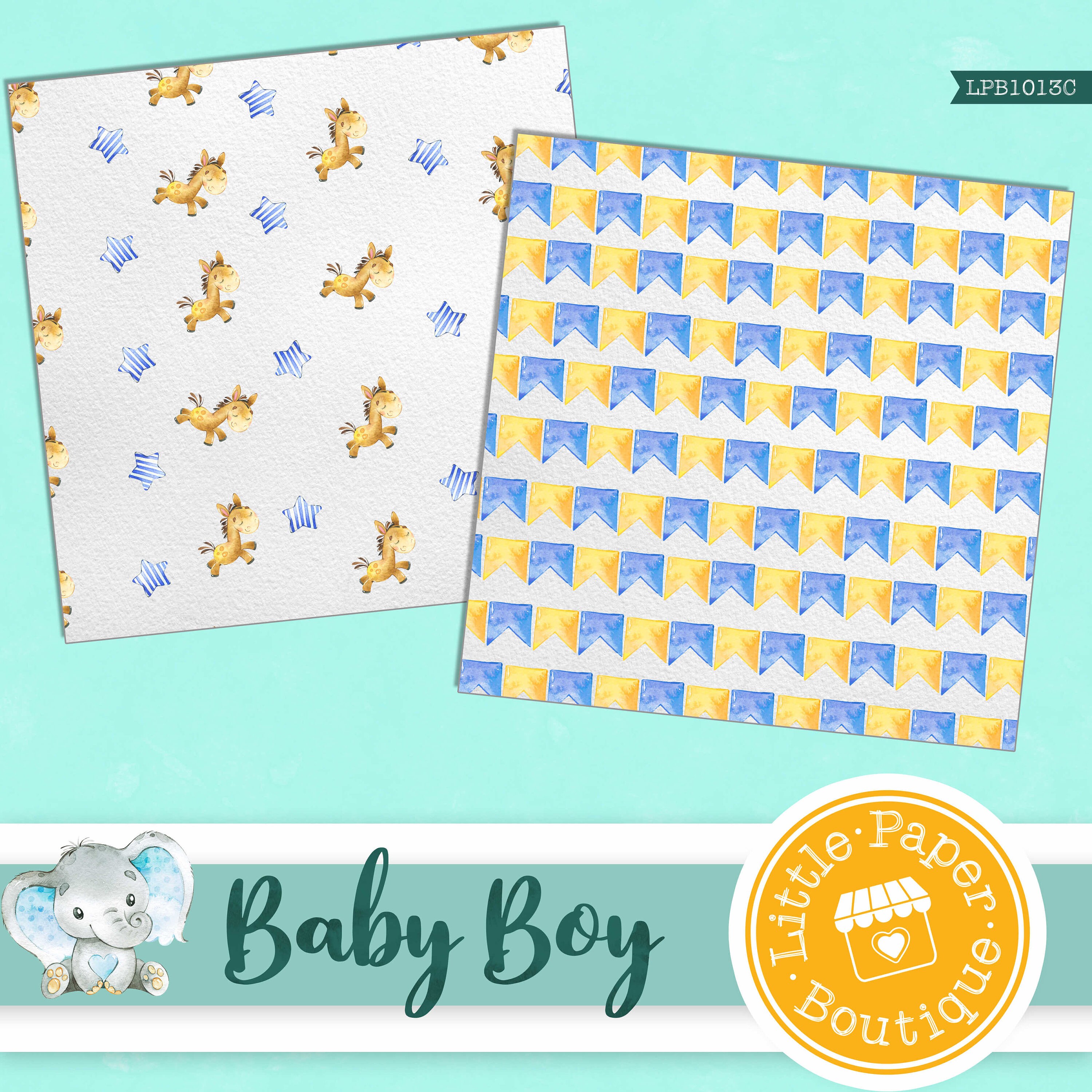 Baby Blue Digital Paper Blue Grey Baby Boy Digital Paper | Etsy