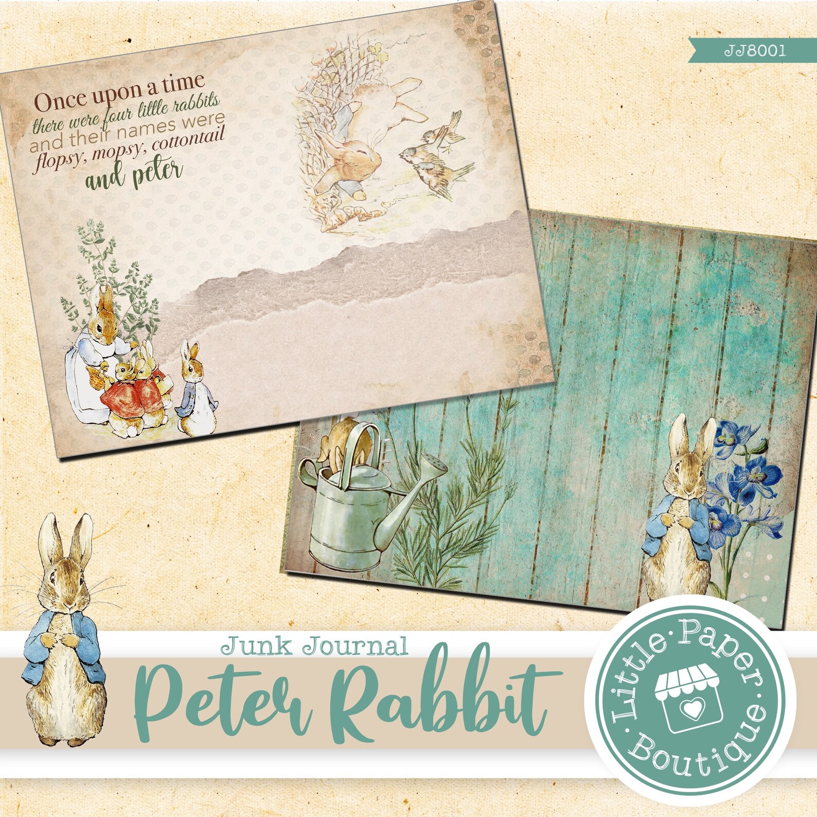 Peter Rabbit by Beatrix Potter Digital Junk Journal Clipart - Etsy