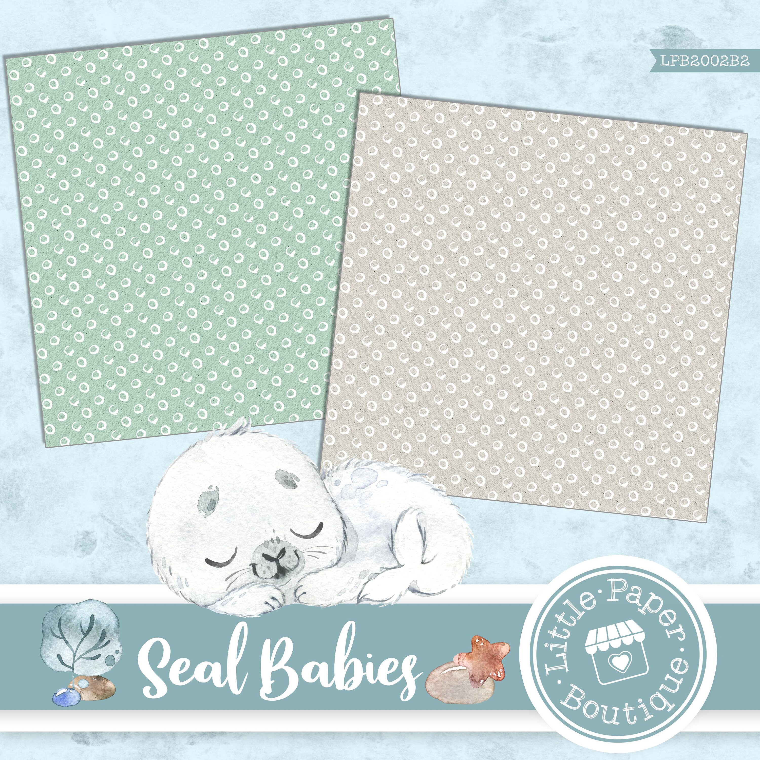 Seal Digital Paper Seal Pattern Ocean Pattern Digital - Etsy