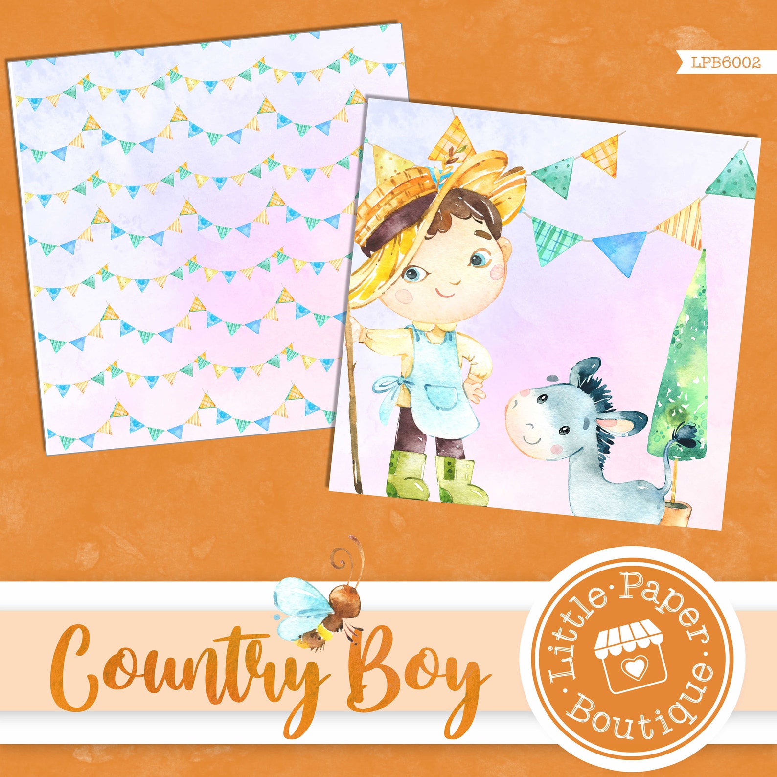 Farm Digital Paper Farm Animal Digital Paper Red Tractor - Etsy