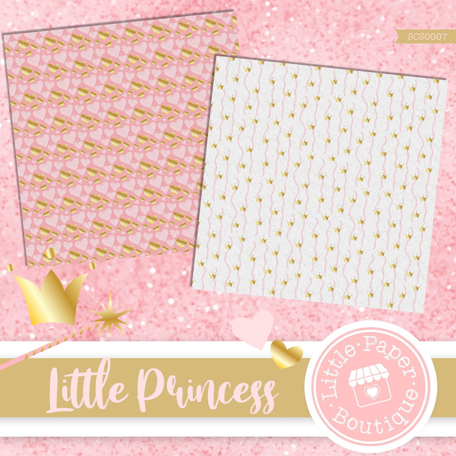 Princess Digital Paper SEAMLESS Cute Princess Digital - Etsy