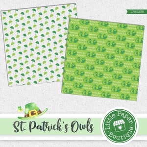 St. Patrick's Day Digital Papers, Shamrock Digital Paper, Clover ...