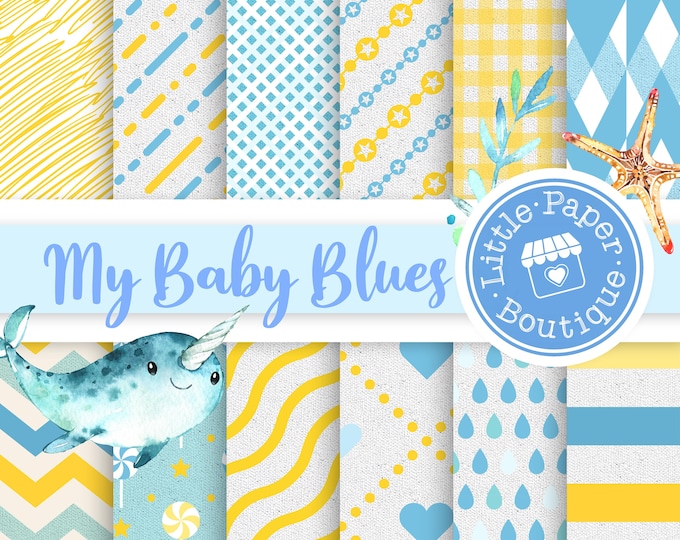 BABY BOY BACKGROUND, Baby Boy Digital Paper, Digital Download Paper ...