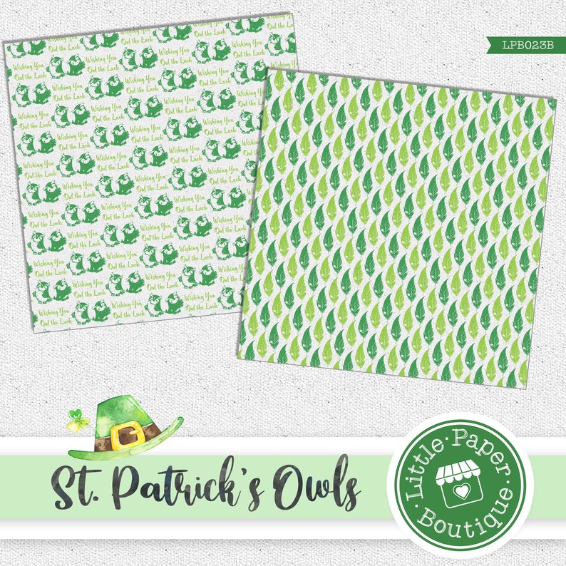 St. Patrick's Day Digital Papers Shamrock Digital Paper | Etsy