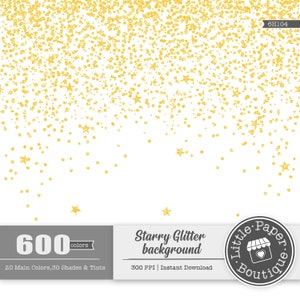 600pcs Glitter TRANSPARENT Background Digital Paper Pack Commercial Use ...