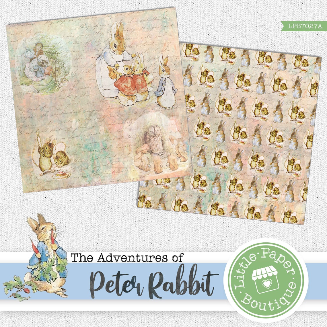 Peter Rabbit Paper Pack Beatrix Potter Digital Paper | Etsy