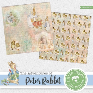 Peter Rabbit Paper Pack, Beatrix Potter, Digital Paper, Printable Paper ...