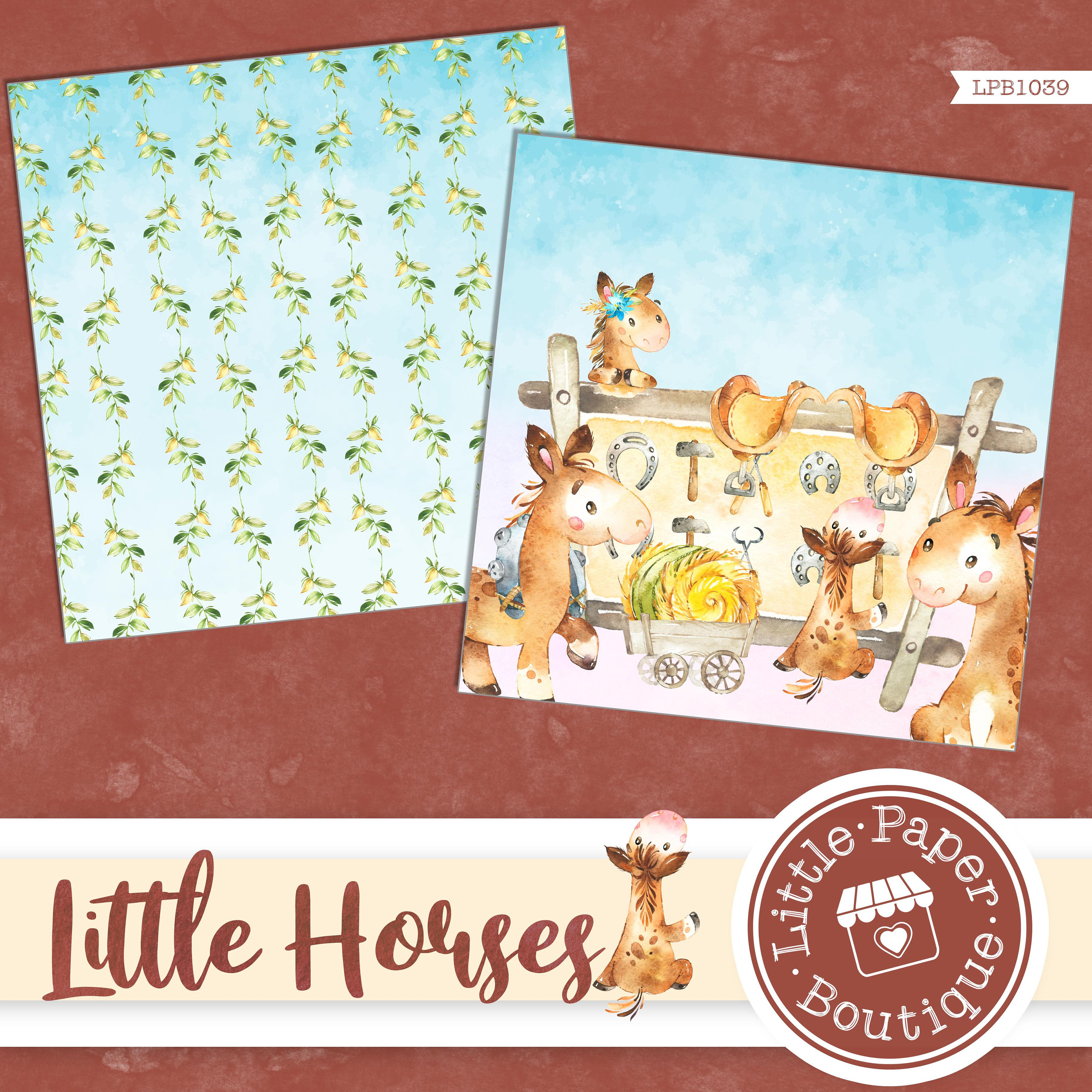 Digital Scrapbooking Horses Digital Paper Pack Brown Horses | Etsy