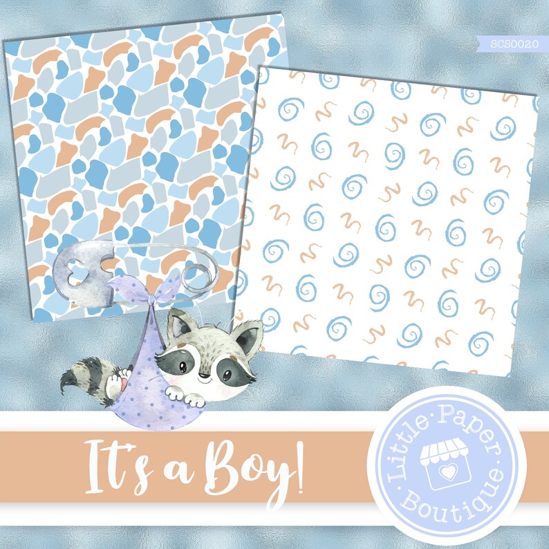 Baby Boy Digital Paper SEAMLESS Little Boy Digital - Etsy