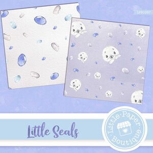 Seal Digital Paper, Seal Pattern, Ocean Pattern, Seal Pattern, Digital ...