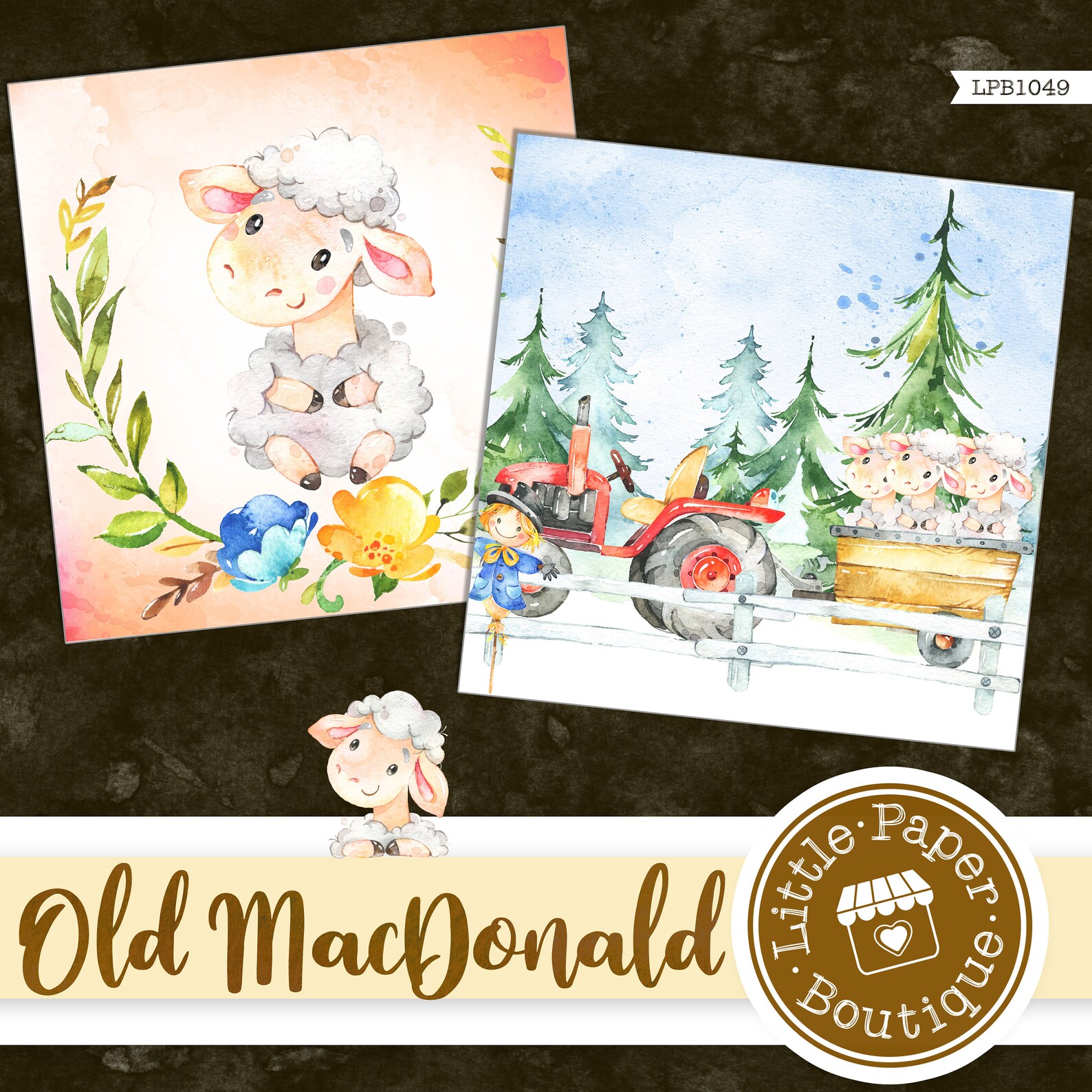 Red Barn Digital Papers Farm Digital Papers Animal Papers - Etsy