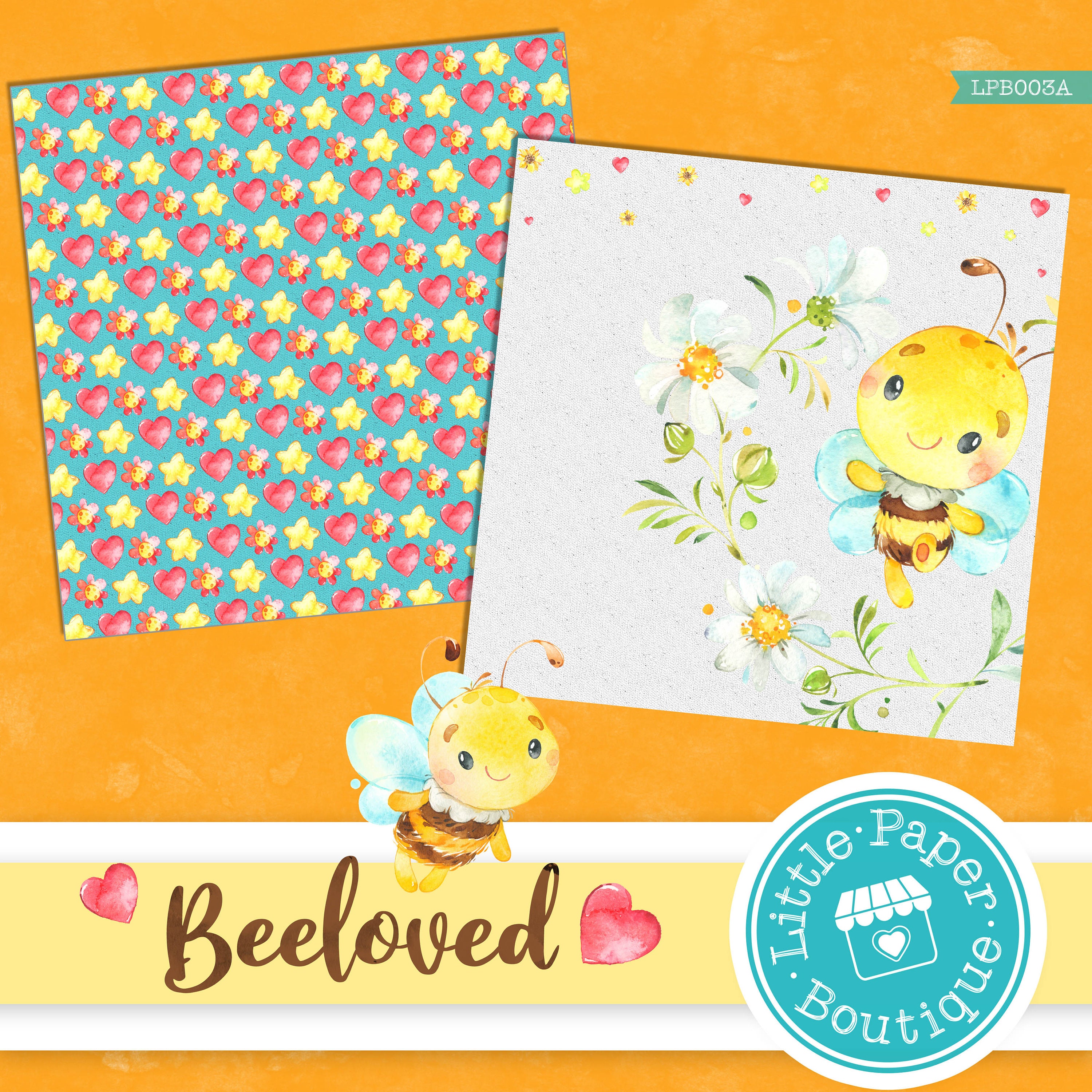 Bumble Bee Digital Papers Honeybee Digital Patterns Bee - Etsy