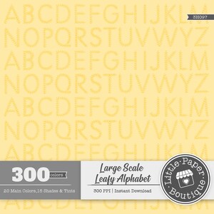 Alphabet Pattern Letters ABC Digital Paper Set Rainbow Colours & White ...