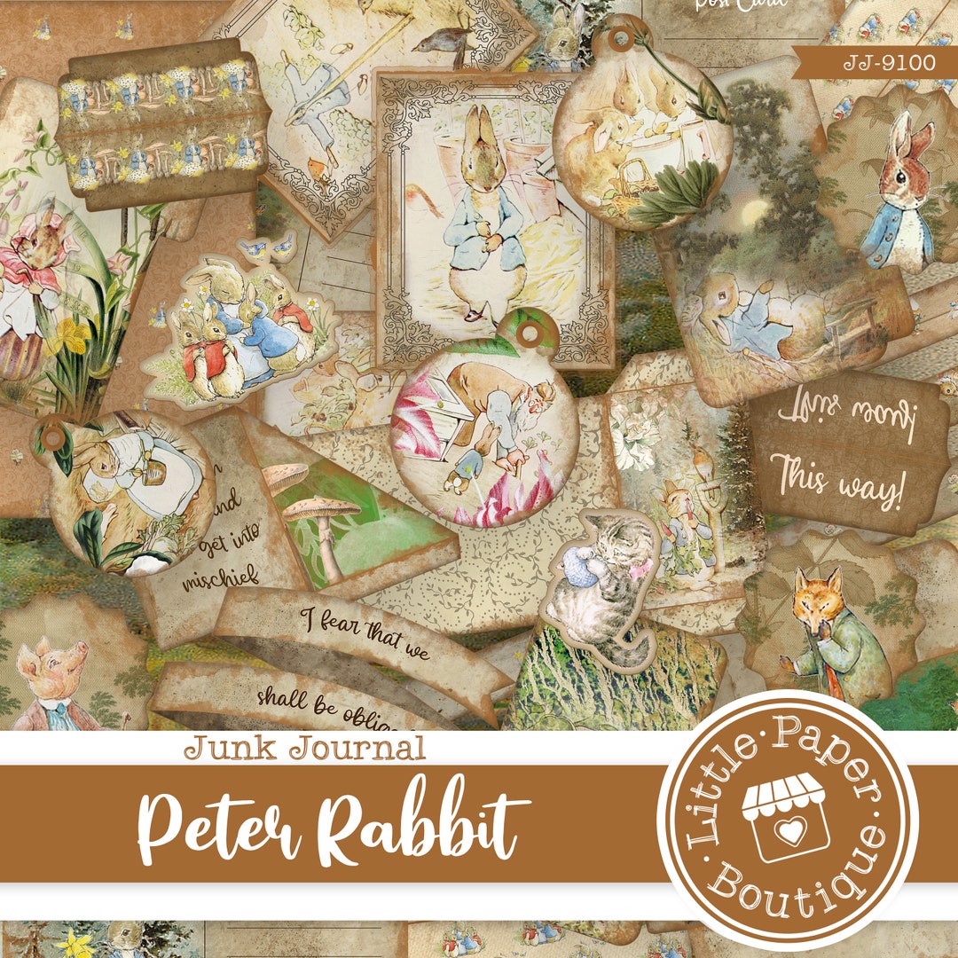 Peter Rabbit by Beatrix Potter Digital Junk Journal Kit (FULL KIT) With ...