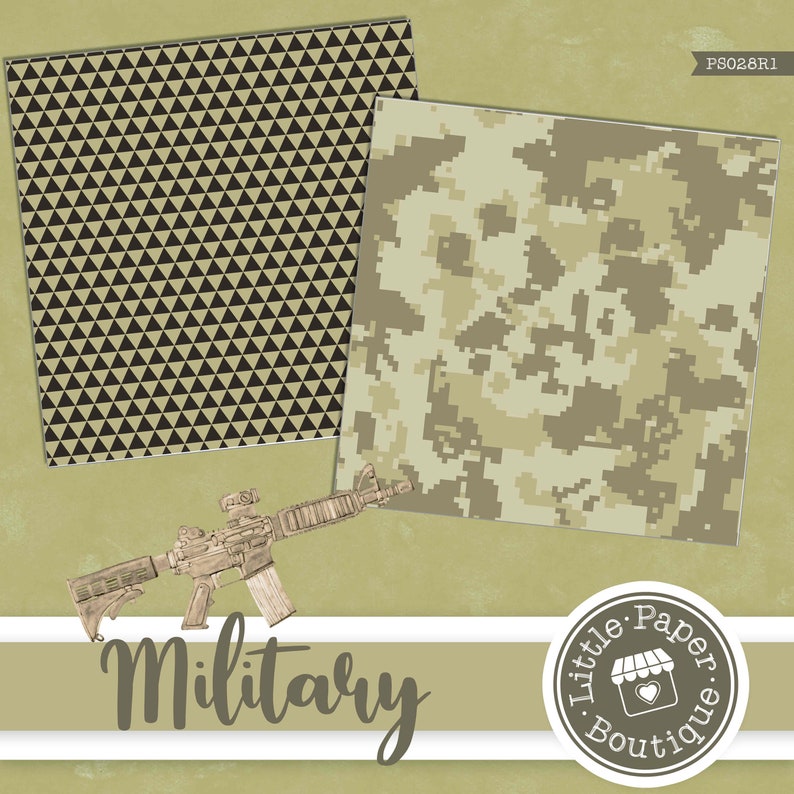 US Army Digital Paper Army Theme Scrapbook Military - Etsy