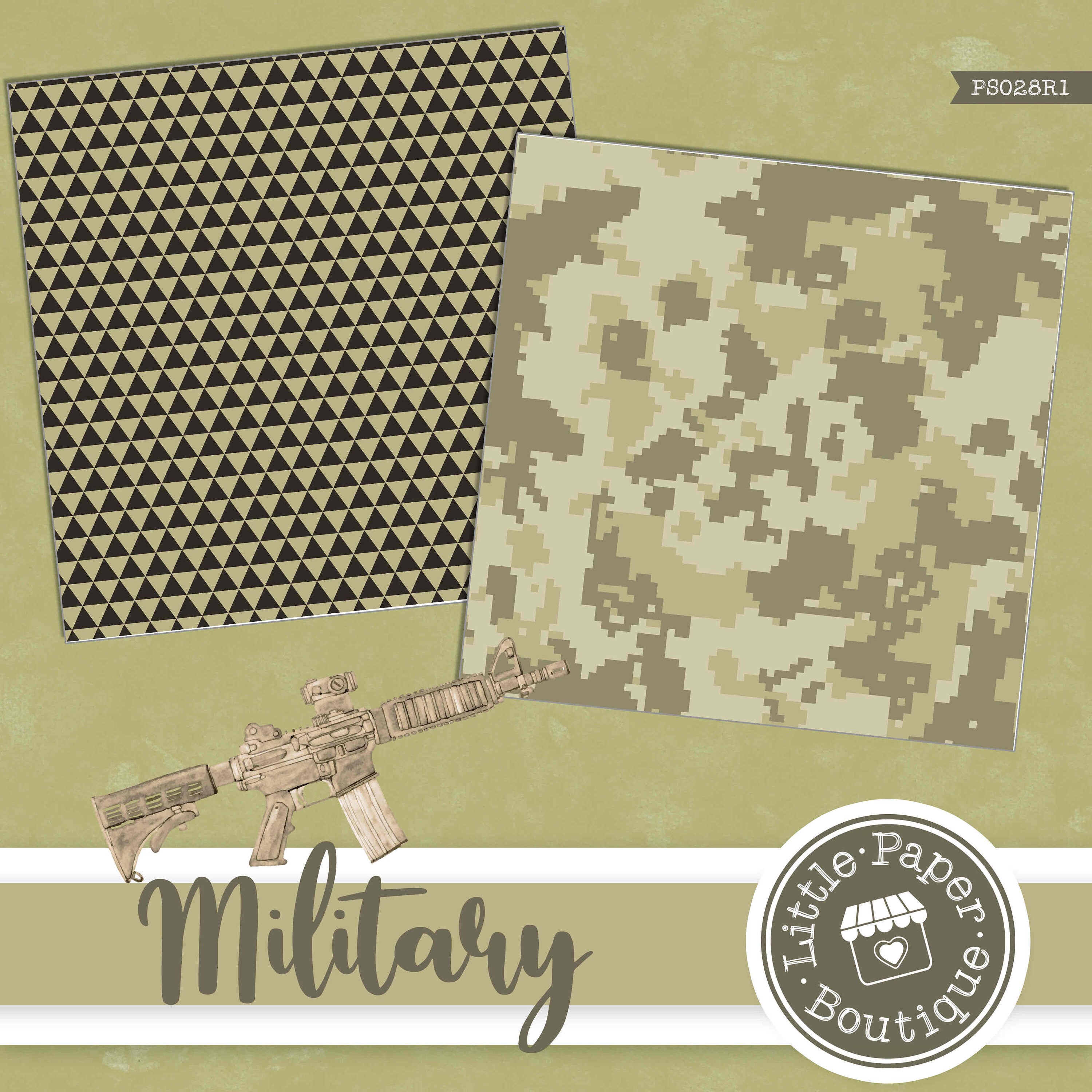 US Army Digital Paper, Army Theme Scrapbook, Military Scrapbook ...