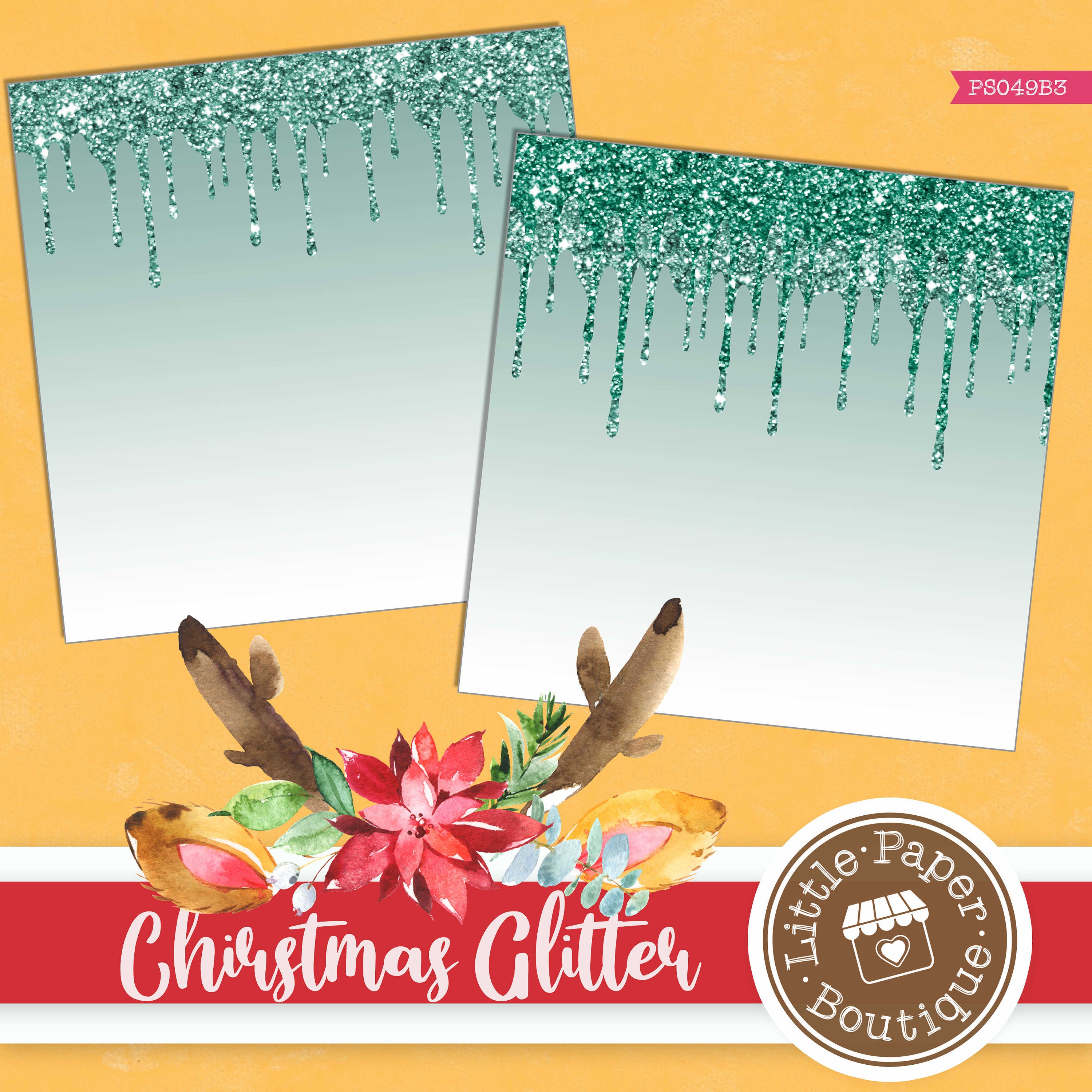 Christmas Dripping Glitter Digital Paper Glitter Backgrounds - Etsy