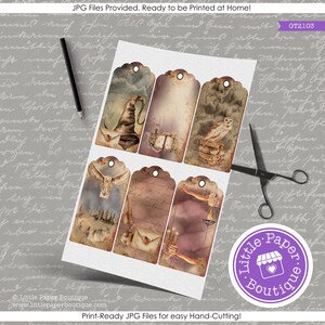 The Wizarding World Magical Digital Gift Tags Printable, Vintage ...