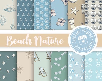 Beach Holiday Photos // Beach Digital Papers // Beaches Themed Digital ...