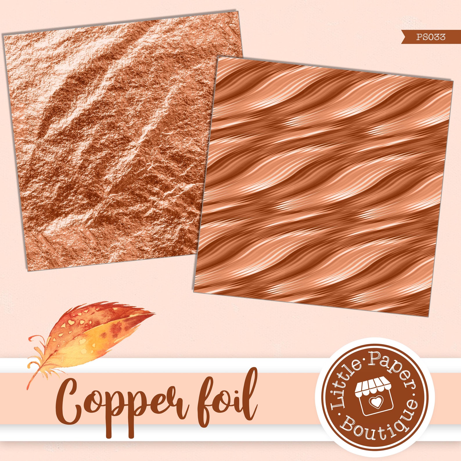 Copper Digital Paper Copper Foil Paper Backgrounds Set of 12 | Etsy