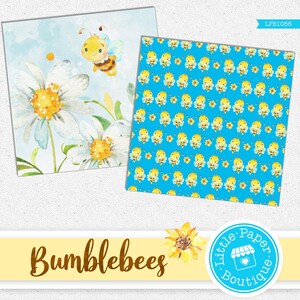 Bumble Bee Digital Papers, Honeybee Digital Patterns, Bee Papers ...